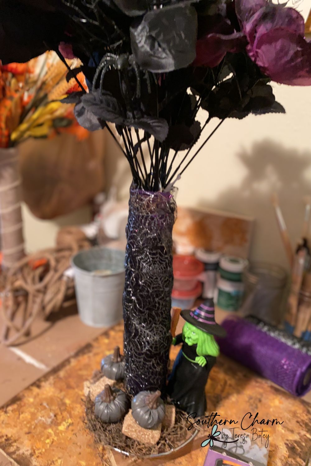 DIY Dollar Tree Paper Towel Holder Fall Tree